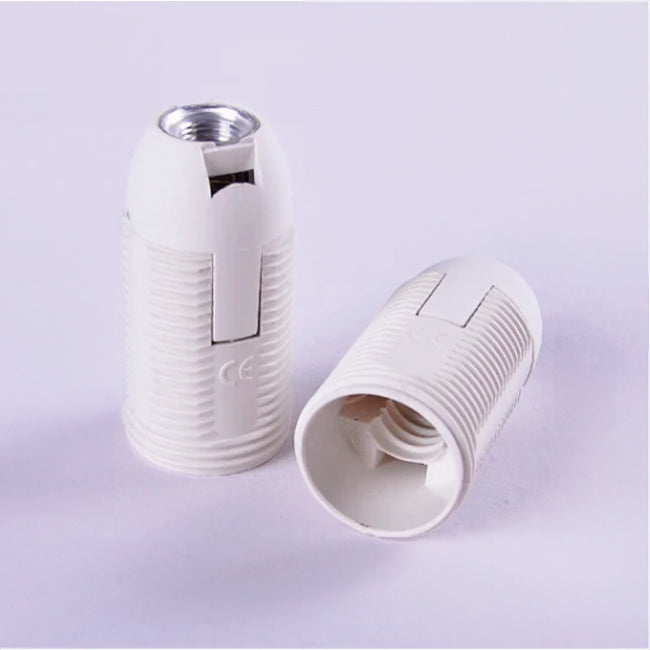 SOCKET IMPORTADO PARA LÁMPARA E14 BLANCO – i-Lumina