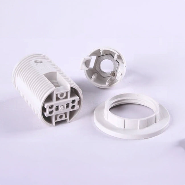SOCKET IMPORTADO PARA LÁMPARA E14 BLANCO – i-Lumina