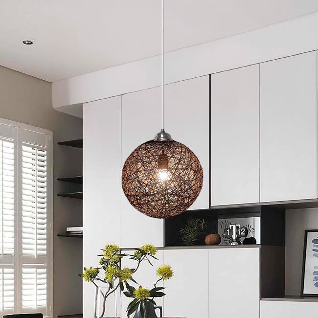 LÁMPARA COLGANTE ESFERA COLOR NEGRO – i-Lumina