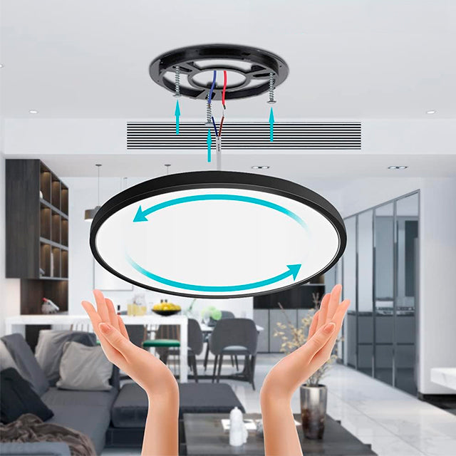 PANEL LED TRICOLOR POLICARBONATO SÚPER SLIM 42W NEGRO - TRILUZ 30K 40K ...