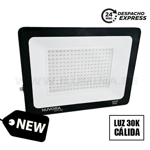 REFLECTOR PROFESSIONAL SÚPER SLIM LED SMD 200W LUZ CÁLIDA 3000K – i-Lumina