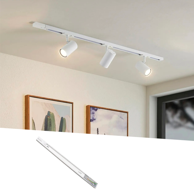 RIEL DE ALUMINIO PROFESIONAL 1.00 METROS BLANCO - PESADO ADS – i-Lumina