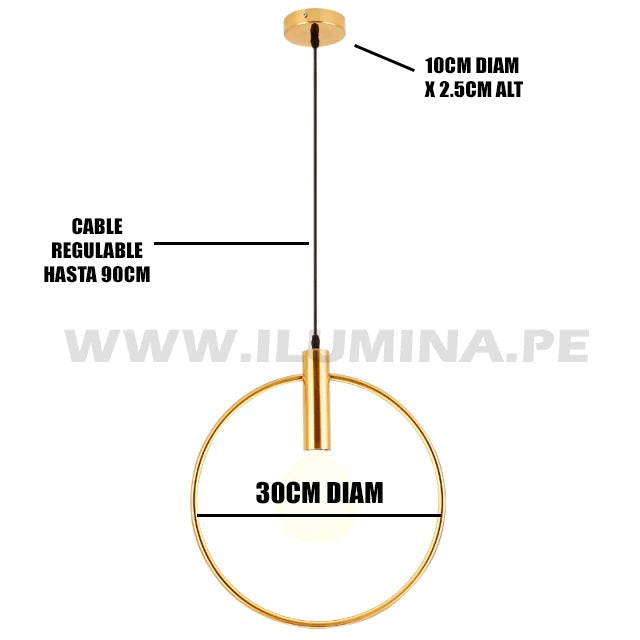 LÁMPARA COLGANTE LUXIANA GOLD LED – i-Lumina