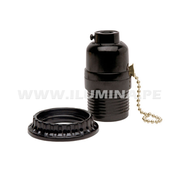 SOCKET IMPORTADO E27 CON INTERRUPTOR DE CADENA – i-Lumina